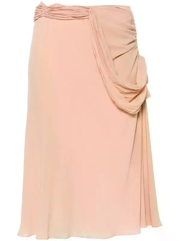 Dior 2000s Draped Silk Skirt