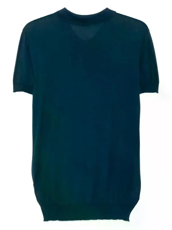 Miu Miu 2010s Cotton Polo Shirt - Blue