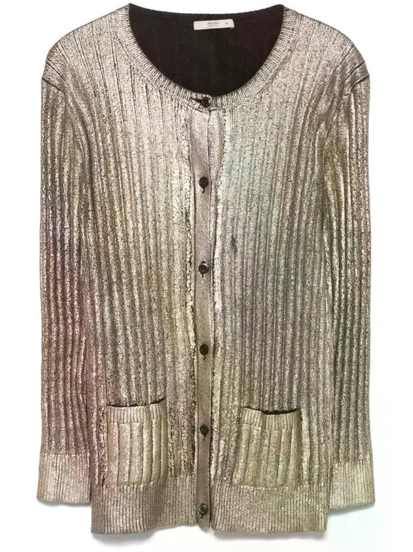 Prada 2000s Ribbed Cardigan