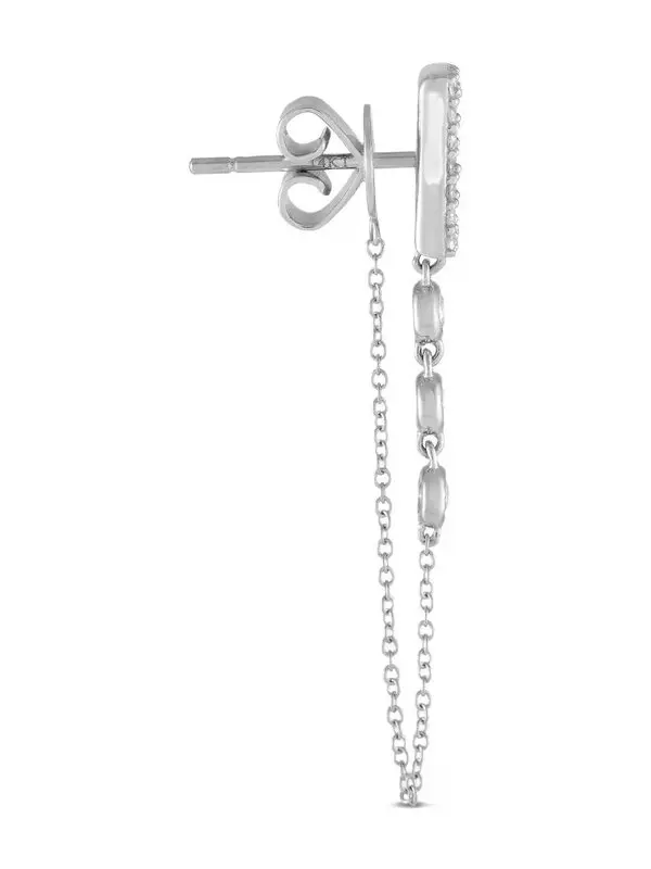 LB EXCLUSIVE 14kt White Gold Diamond Drop Earrings