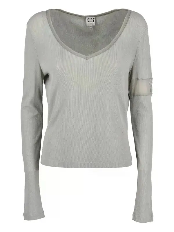 Just Cavalli V-neck Long Sleeve Top