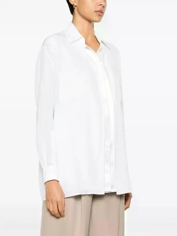 Burberry Logo-patch Layered Silk Shirt