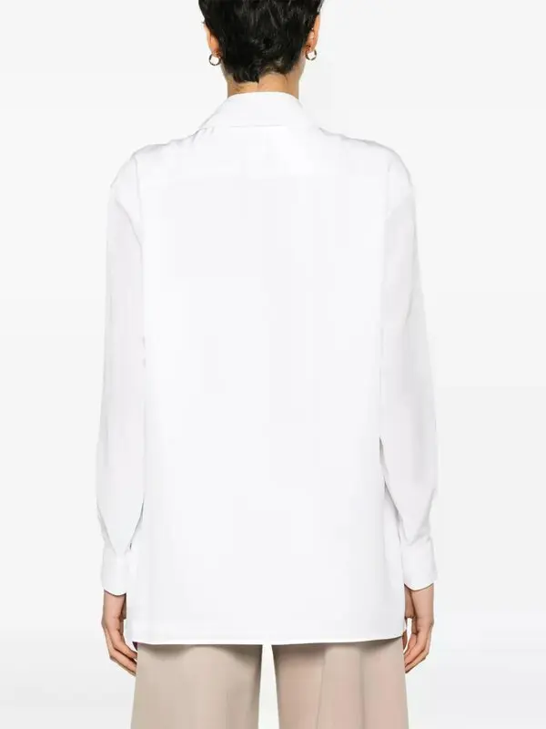Burberry Logo-patch Layered Silk Shirt