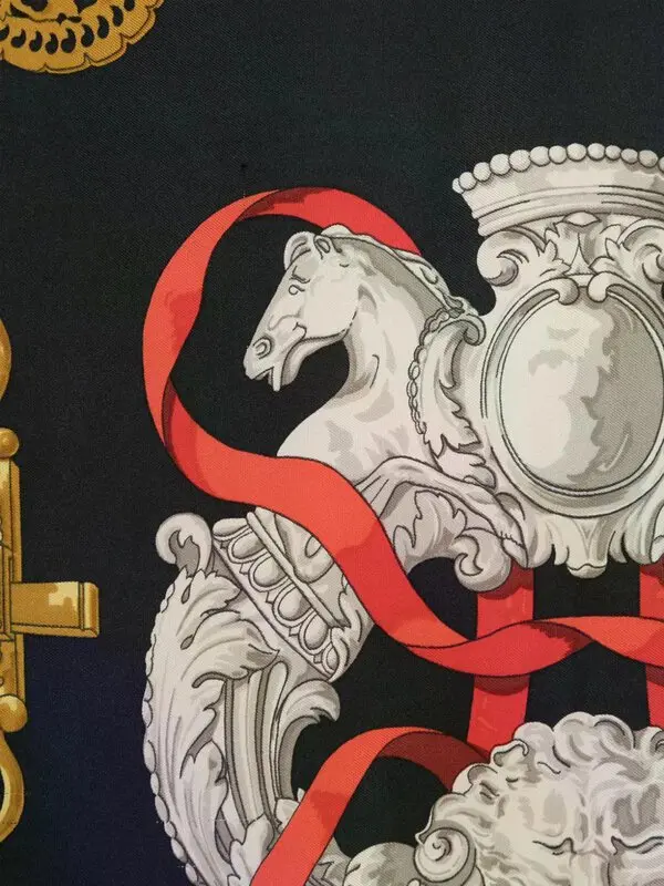 Hermès 1990s X Caty Latham Ferronnerie Scarf - Black