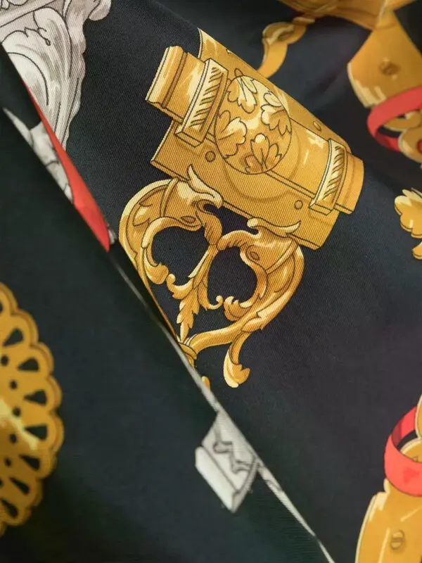 Hermès 1990s X Caty Latham Ferronnerie Scarf - Black