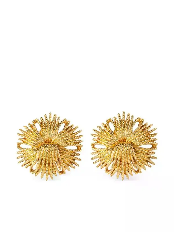 SUSAN CAPLAN 1980s Monet Clip-on Earrings - Gold