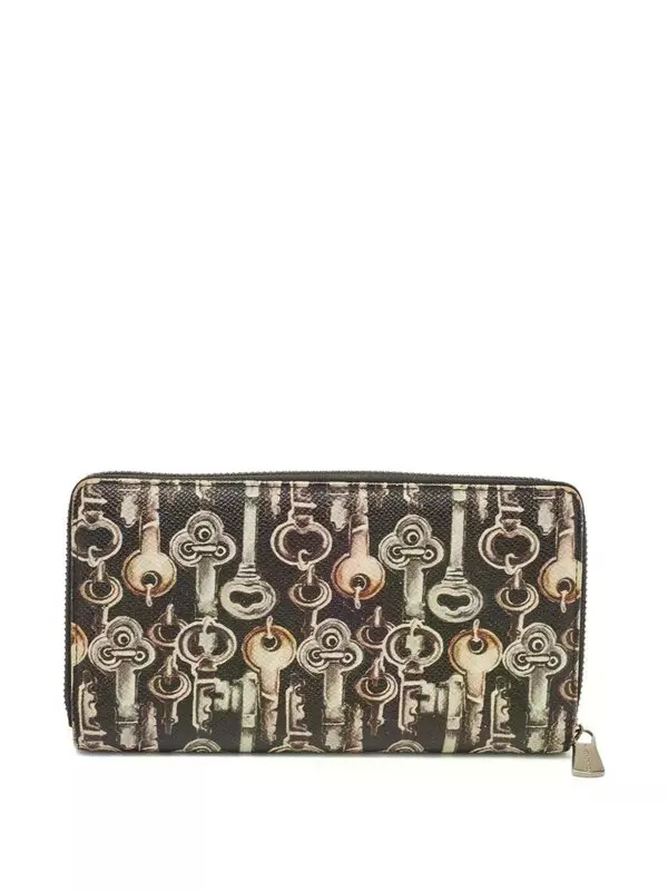 Dolce & Gabbana Key-print Leather Wallet - Brown