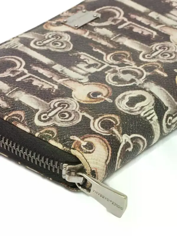 Dolce & Gabbana Key-print Leather Wallet