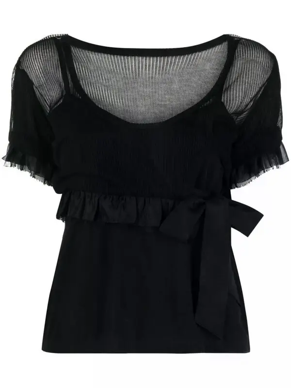 LOUIS VUITTON 2000s Ruffle-trimmed Blouse