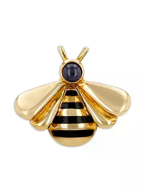 CARTIER 18k Yellow And Sapphire Bee Brooch - Gold