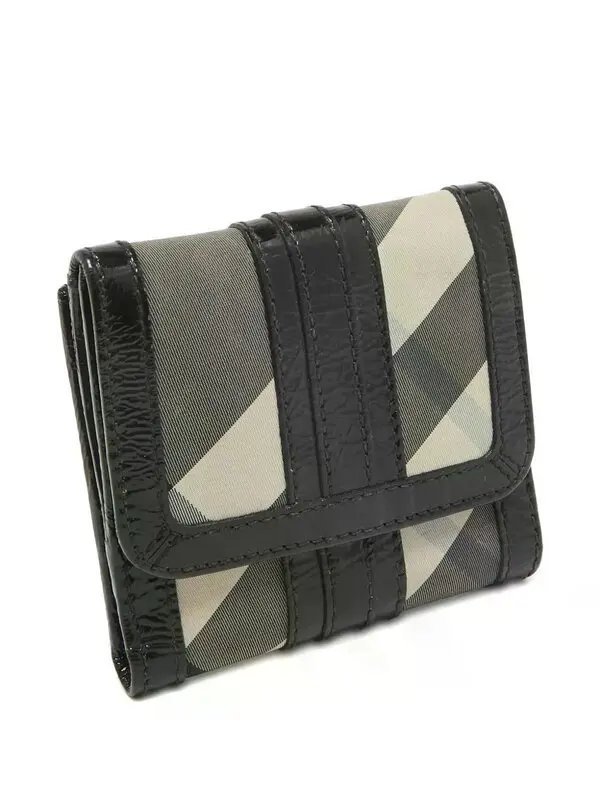 Burberry Patent Leather Check Wallet