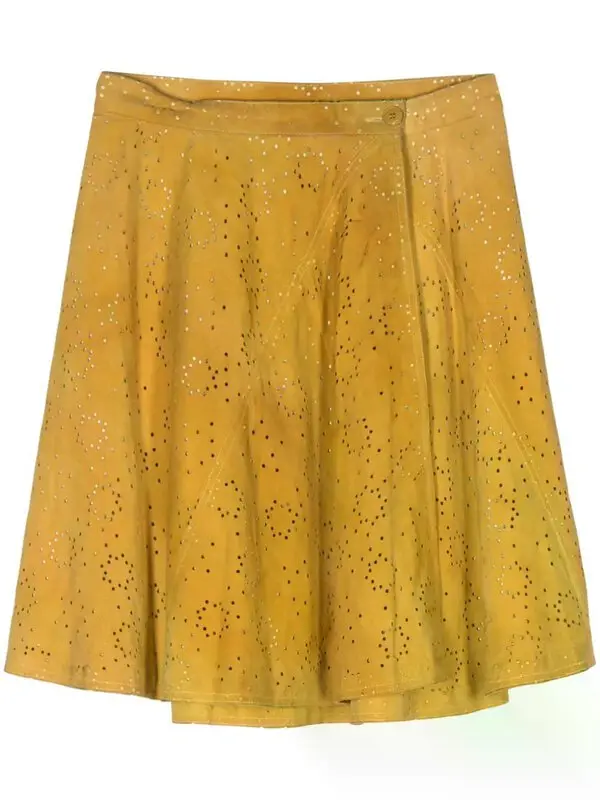 Alaïa 1980s Suede Wrap Skirt