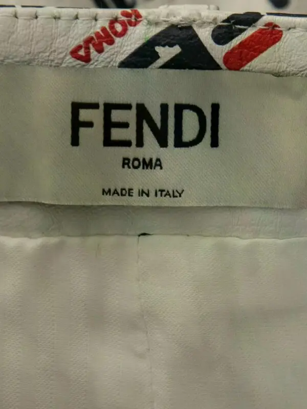Fendi Logo-print Lambskin Skirt