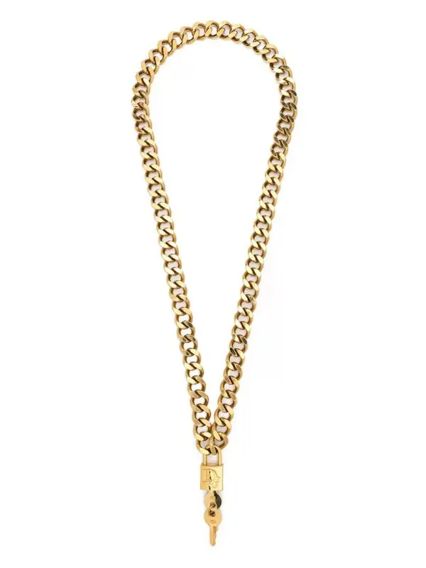 Dior Chain-lock Necklace - Gold