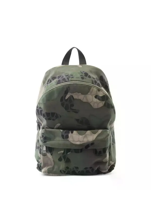 Valentino Garavani Camouflage Canvas Backpack - Green