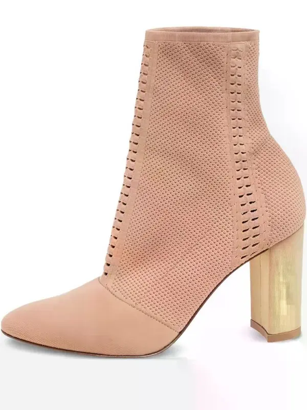 GIANVITO ROSSI 90mm Thurlow Perforated Ankle Boots