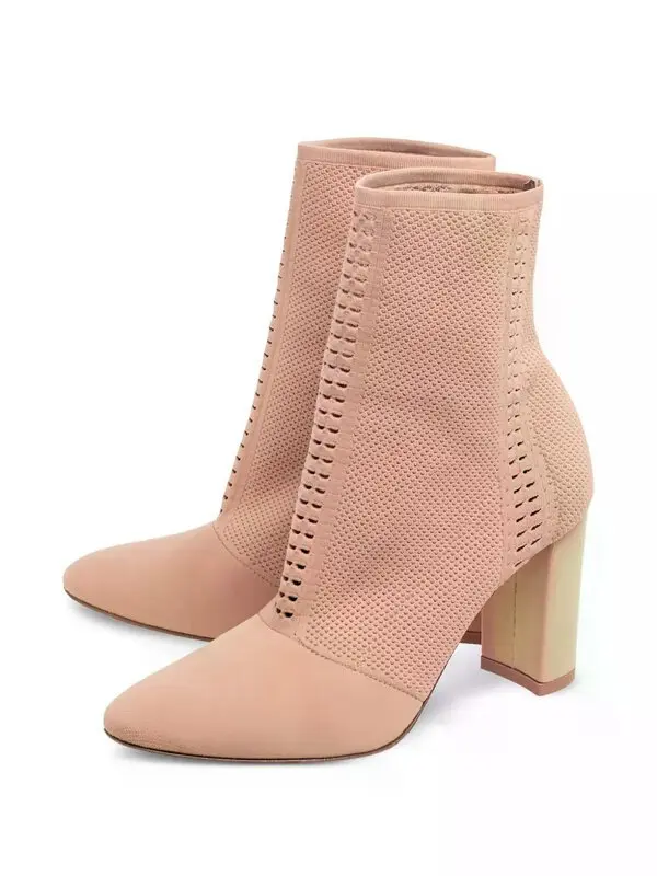 GIANVITO ROSSI 90mm Thurlow Perforated Ankle Boots