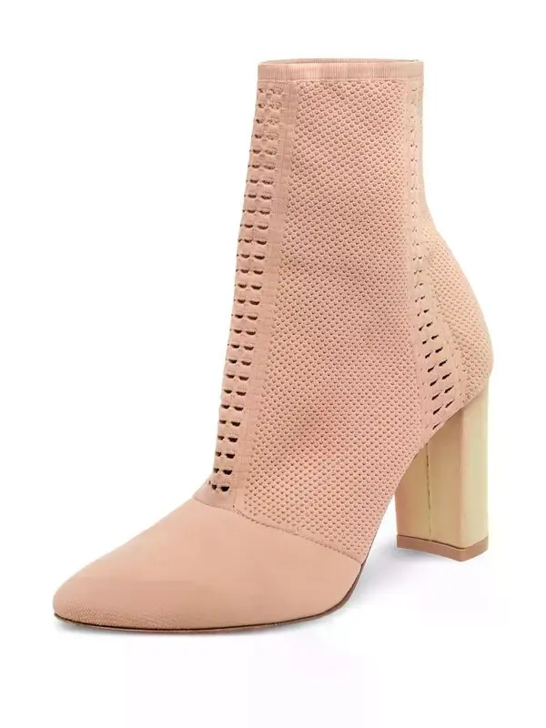 GIANVITO ROSSI 90mm Thurlow Perforated Ankle Boots