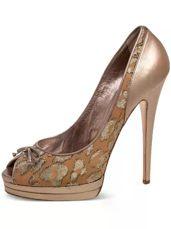 Casadei 145mm Leopard-print Platform Heels