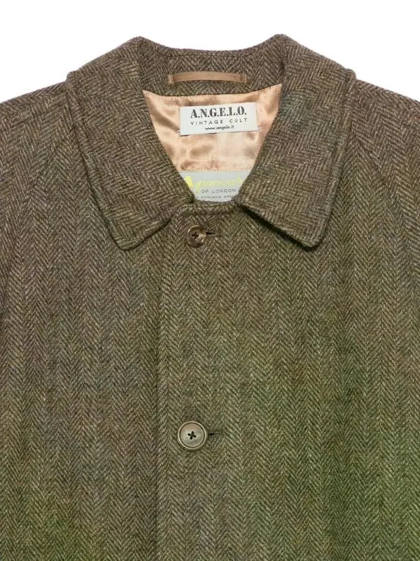 A.N.G.E.L.O. VINTAGE CULT 1990s Herringbone Coat - Brown