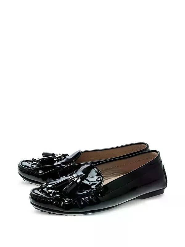 TOD'S Vintage Tassel Loafers - Black