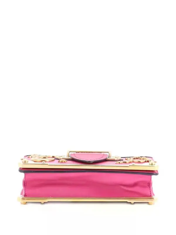 Prada Cahier Embellished Leather Small Crossbody Bag