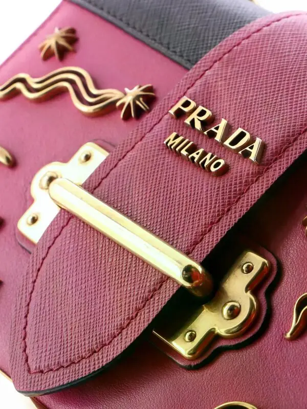 Prada Cahier Embellished Leather Small Crossbody Bag