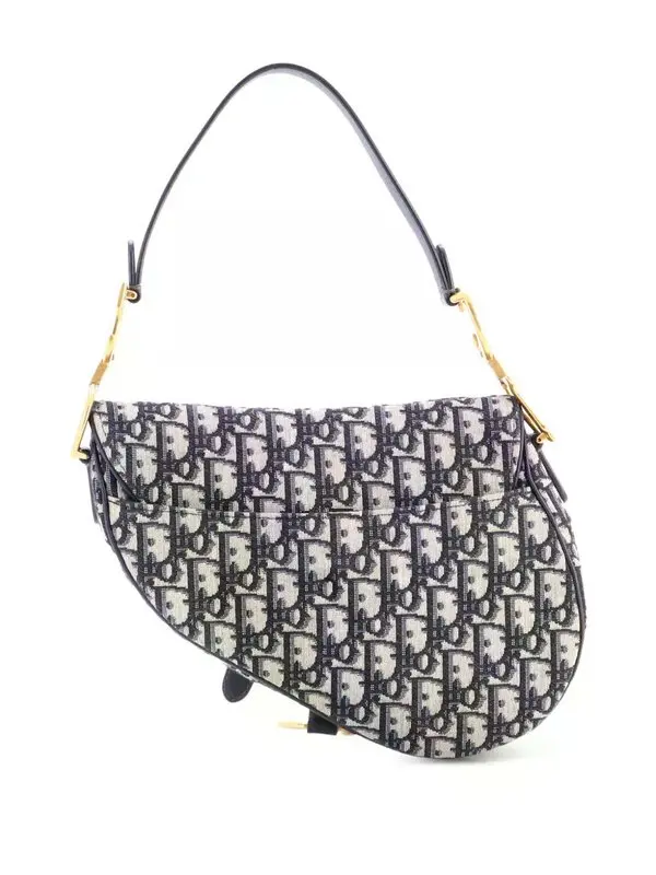 Dior Saddle Handbag Oblique Canvas Medium Shoulder Bag - Blue