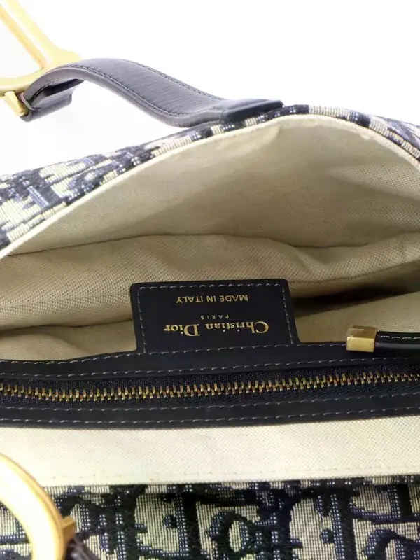 Dior Saddle Handbag Oblique Canvas Medium Shoulder Bag - Blue