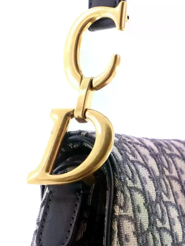 Dior Saddle Handbag Oblique Canvas Medium Shoulder Bag - Blue