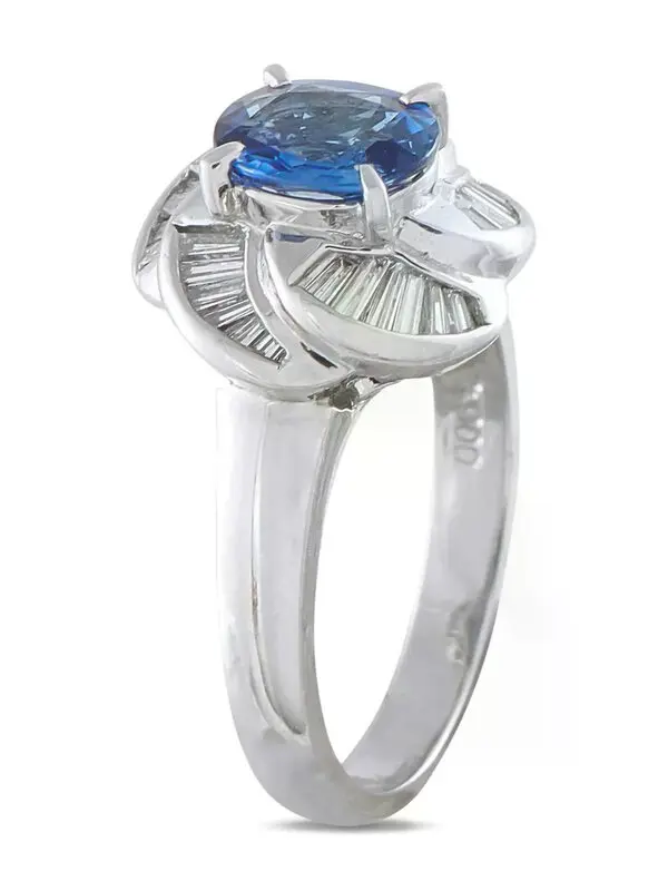 LB EXCLUSIVE Platinum Diamond And Sapphire Ring