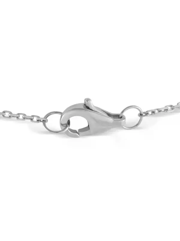 LB EXCLUSIVE 14k White Gold Diamond Flower Necklace