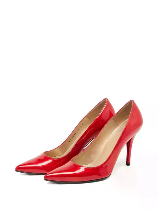 STUART WEITZMAN 100mm Pointed-toe Patent-leather Pumps