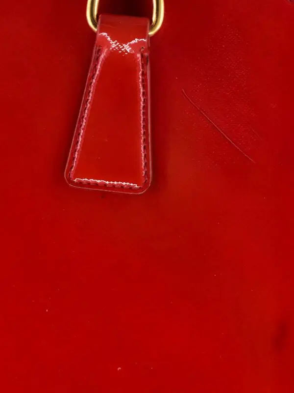 Prada Promenade Vernice Saffiano Leather Satchel - Red
