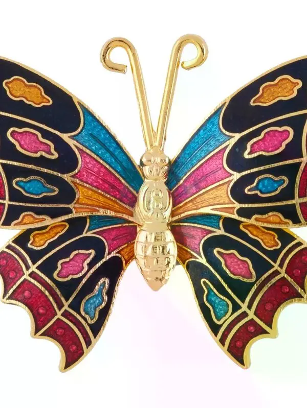 SUSAN CAPLAN 1980s Butterfly-shaped Brooch - Gold