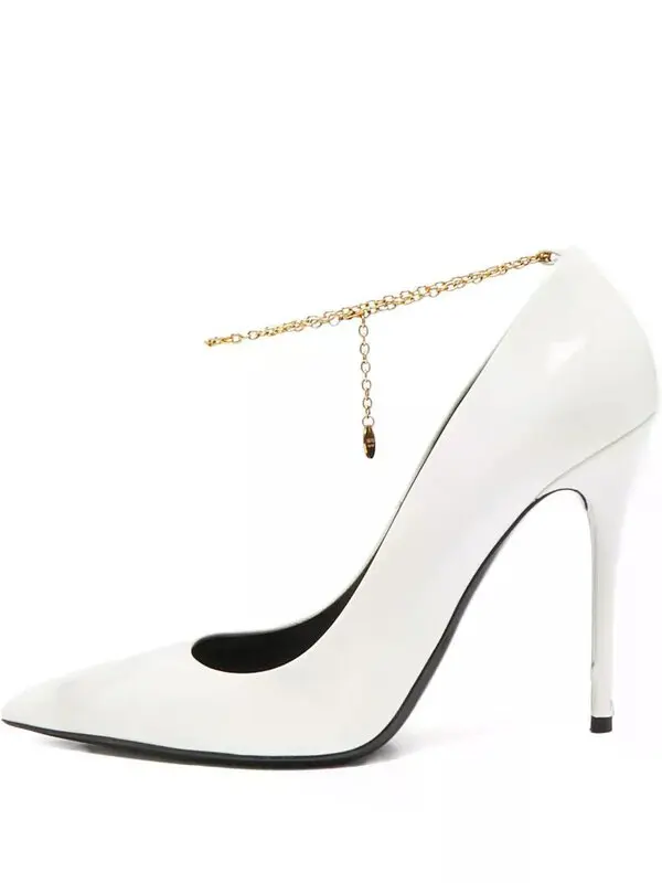 TOM FORD 115mm Leather Heeled Pumps - White