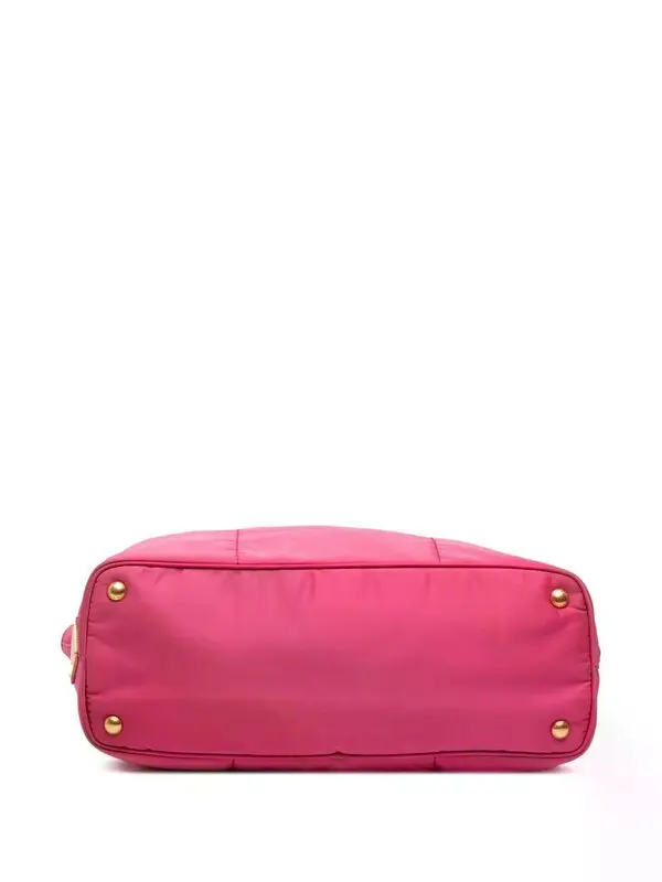 Prada Tessuto Canapa Logo Tote Bag - Pink