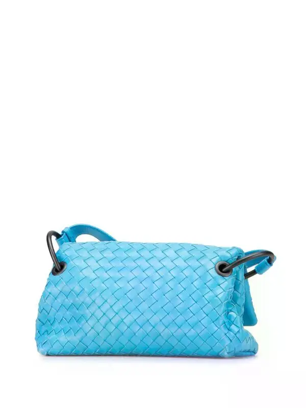 Bottega Veneta Nappa Intrecciato Flap Crossbody Bag - Blue