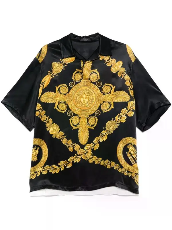 Versace Baroque-pattern Maschera Shirt