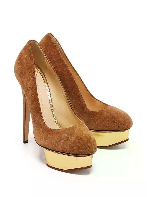 CHARLOTTE OLYMPIA 145mm Suede Platform Pumps