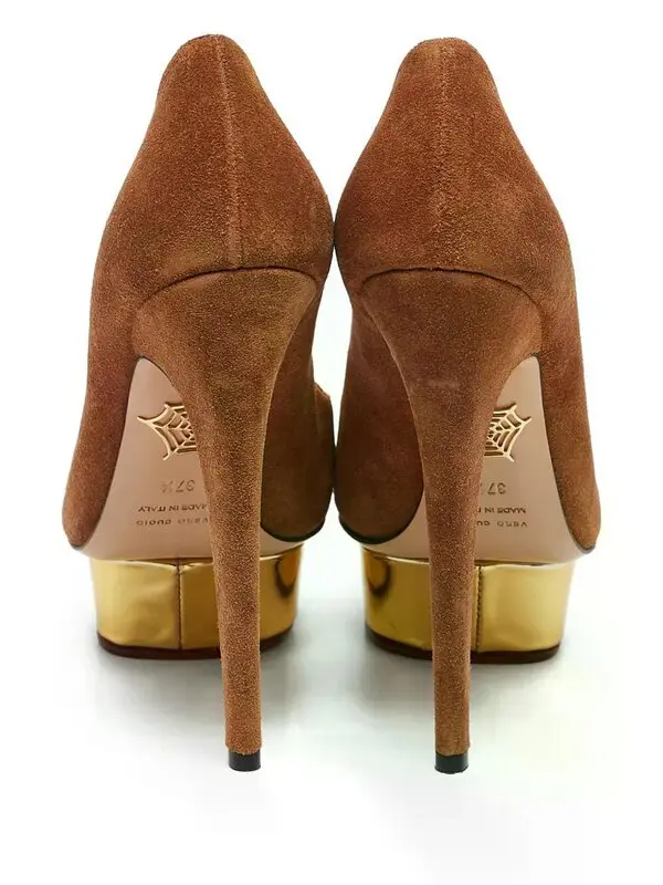 CHARLOTTE OLYMPIA 145mm Suede Platform Pumps