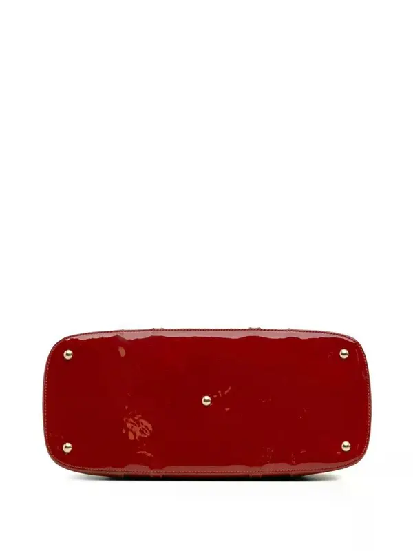 Gucci Large Microissima Patent Dome Top Handle Bag - Red