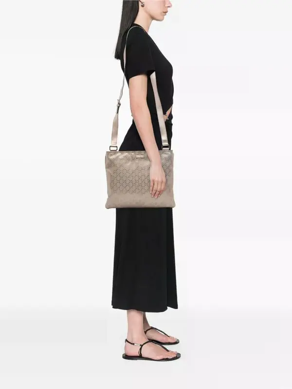 Gucci Gg Imprime Crossbody Bag - Gold