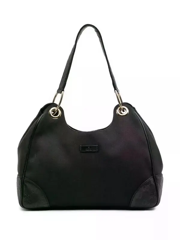 Gucci Sima Trimmed Canvas Colbert Shoulder Bag