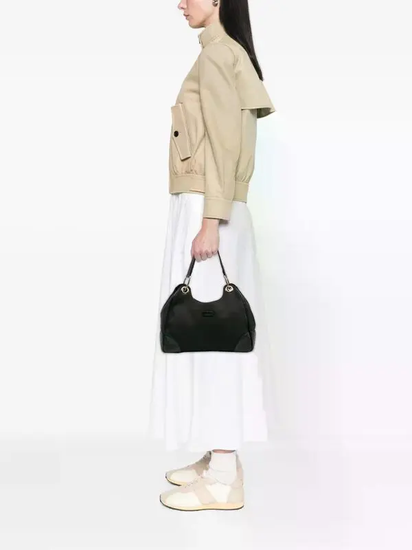 Gucci Sima Trimmed Canvas Colbert Shoulder Bag