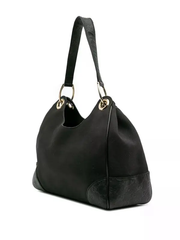 Gucci Sima Trimmed Canvas Colbert Shoulder Bag