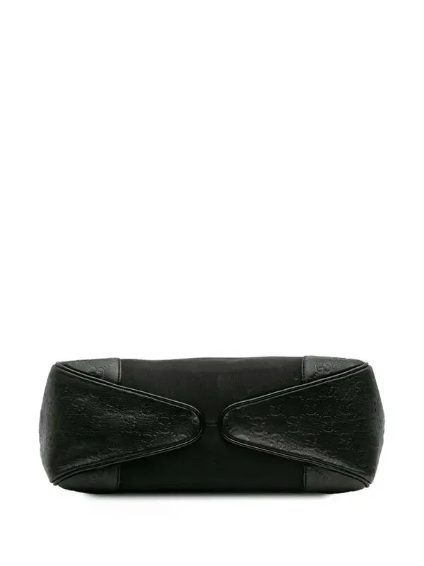Gucci Sima Trimmed Canvas Colbert Shoulder Bag