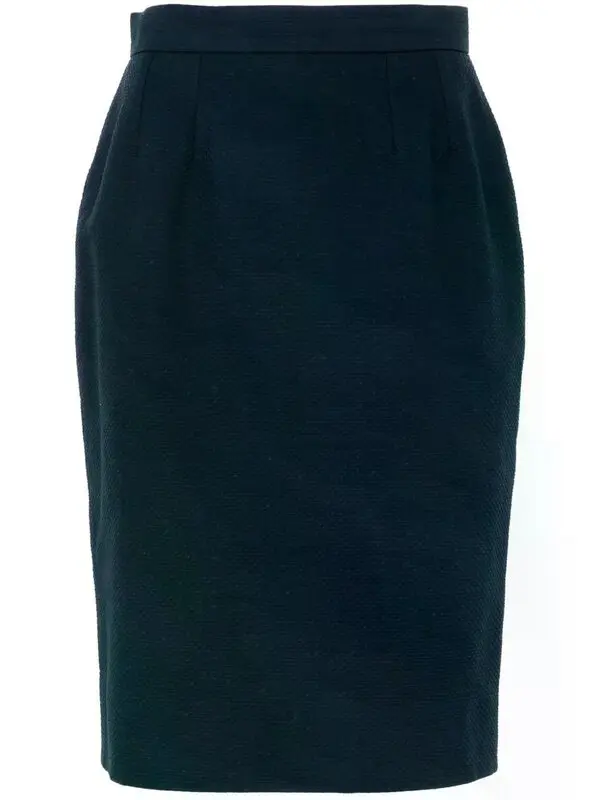 Givenchy 1990s Textured-finish Midi Skirt