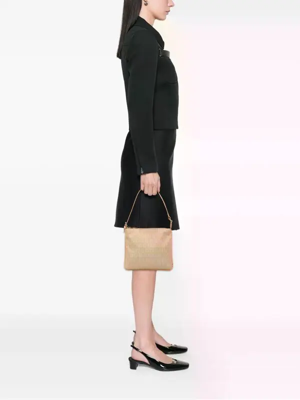 Fendi 2000-2010 Zucchino Canvas Shoulder Bag - Brown