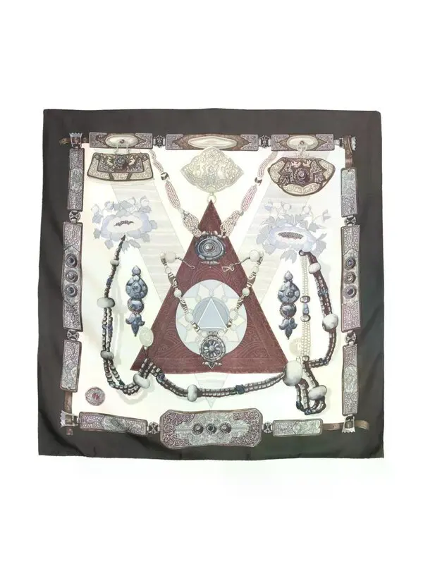 Hermès 1999 Tibet-print Silk Scarf